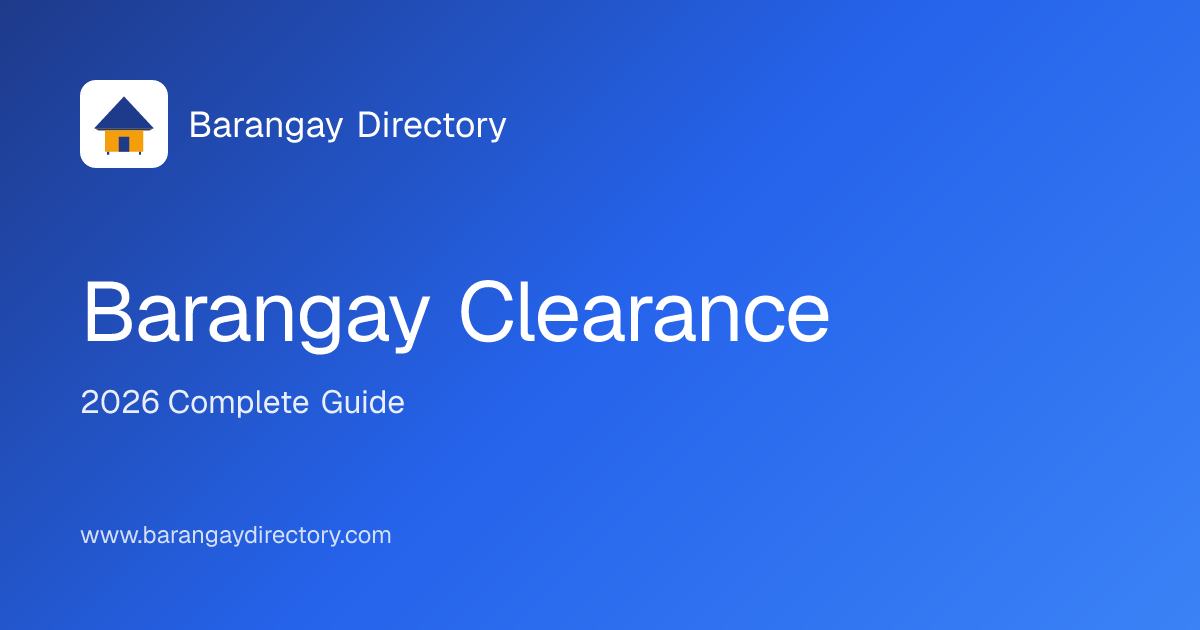 How to Get a Barangay Clearance in 2026 (Requirements, Fee, Process ...