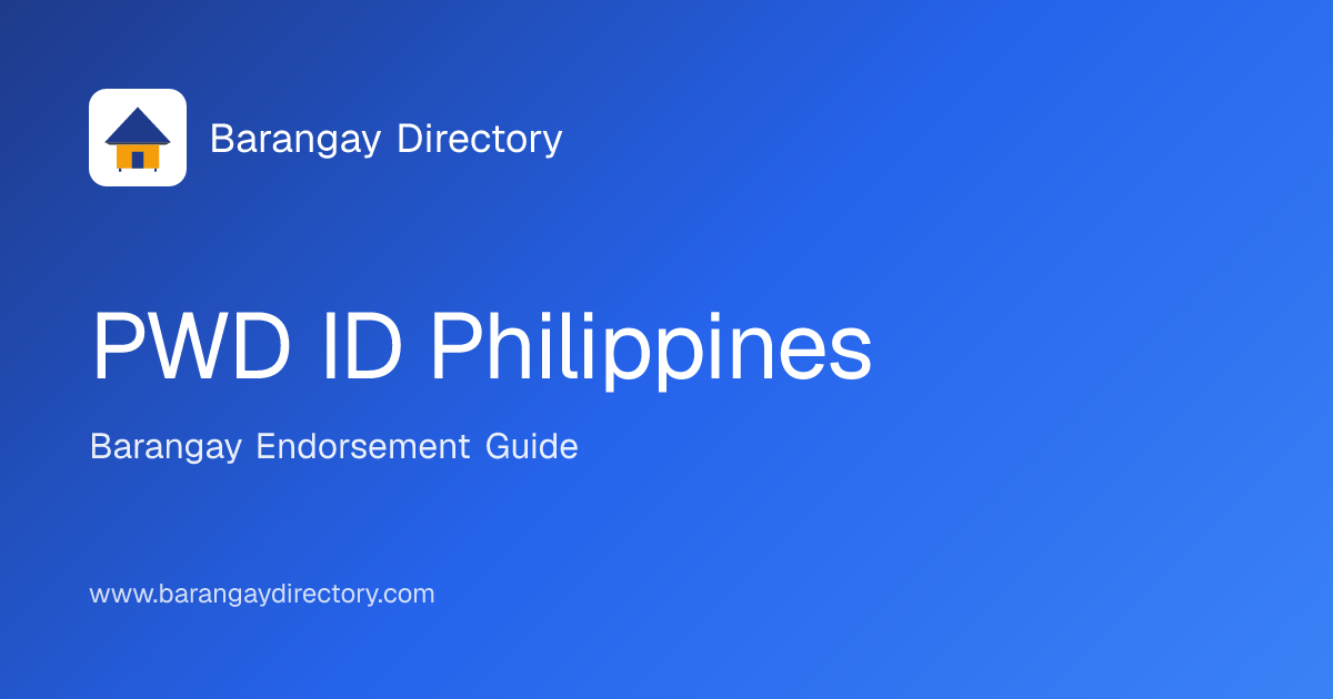 PWD ID Philippines (2026): How to Apply with Barangay Endorsement and ...